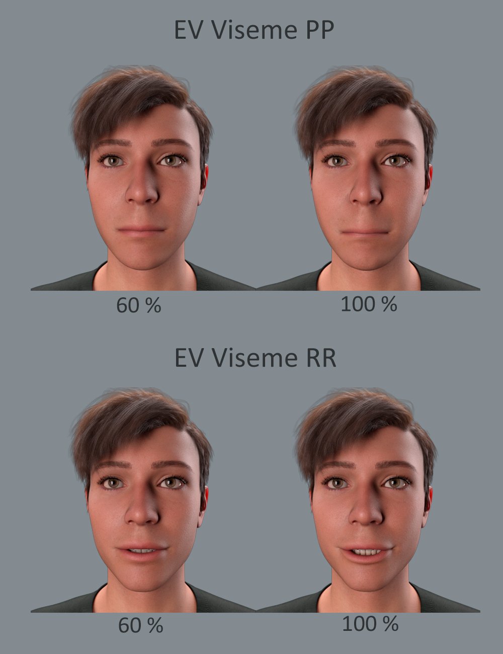 Emphasized Visemes for Genesis 9 | Daz 3D