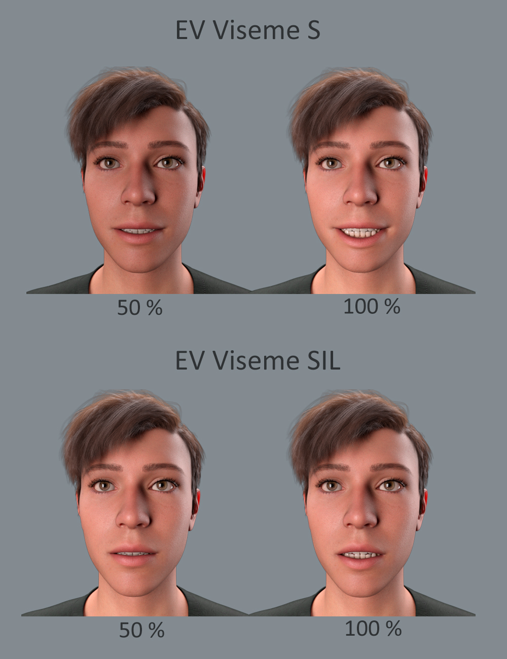 Emphasized Visemes for Genesis 9 | Daz 3D