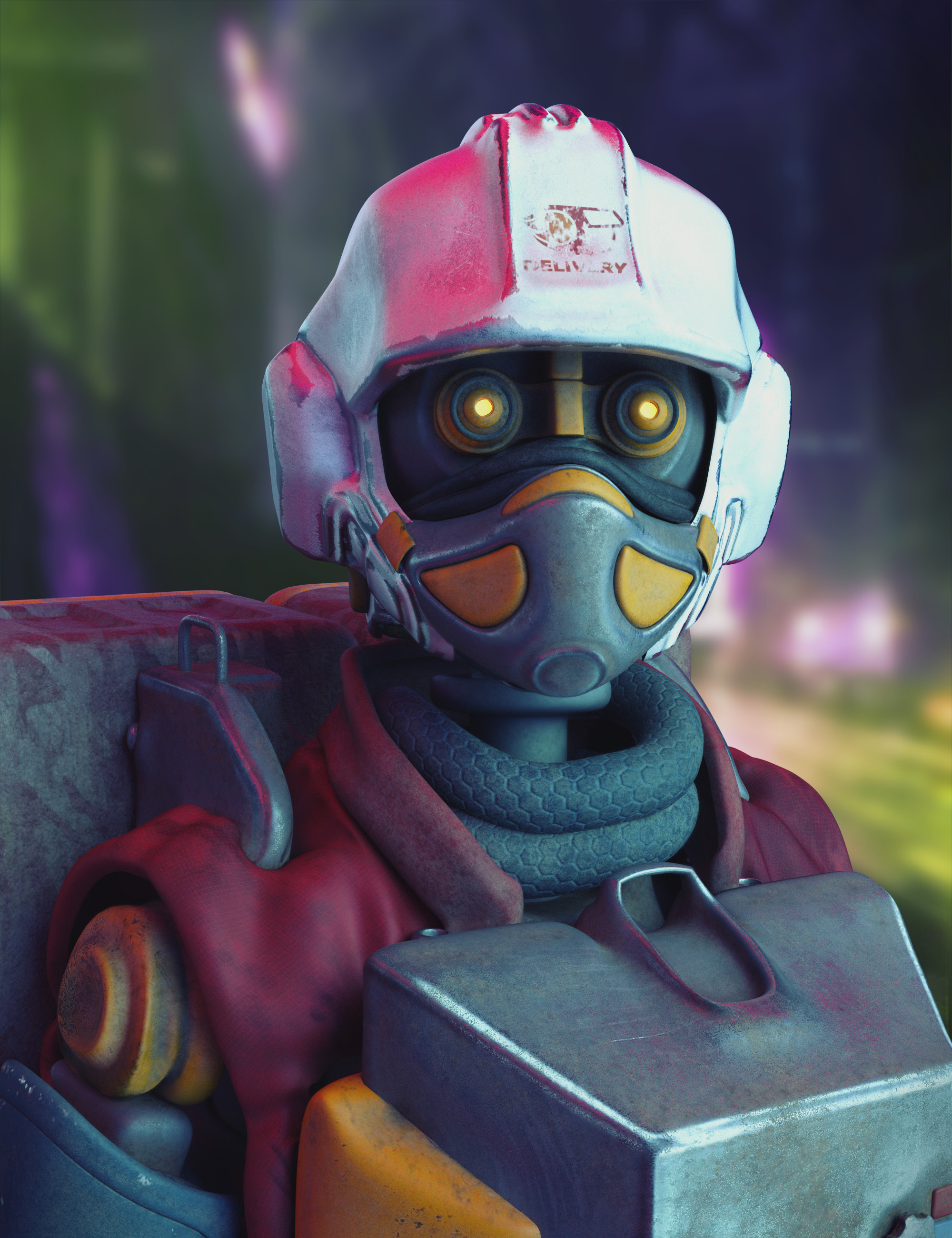 Cyberpunk Courier Robot | Daz 3D