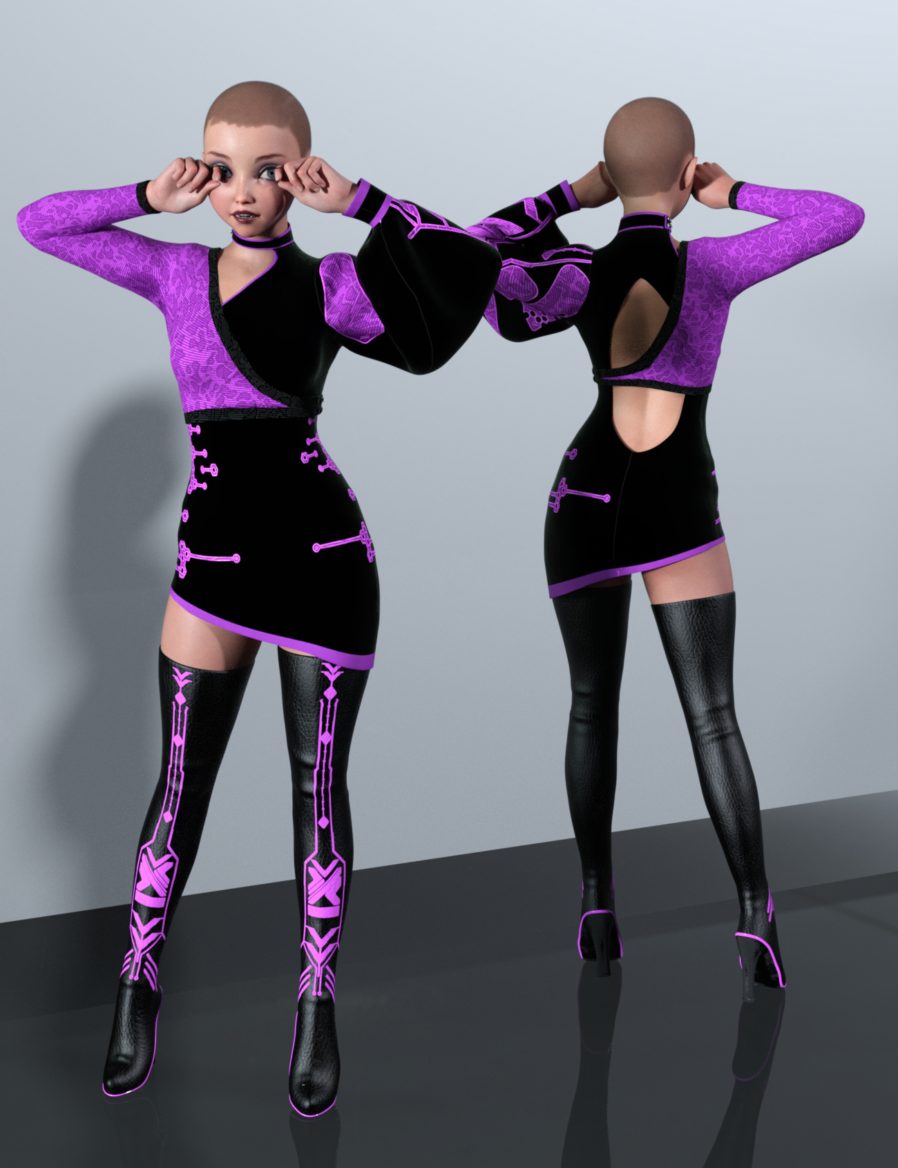 Versatility for dForce CB Juno Clothing Set for Genesis 9 | Daz 3D