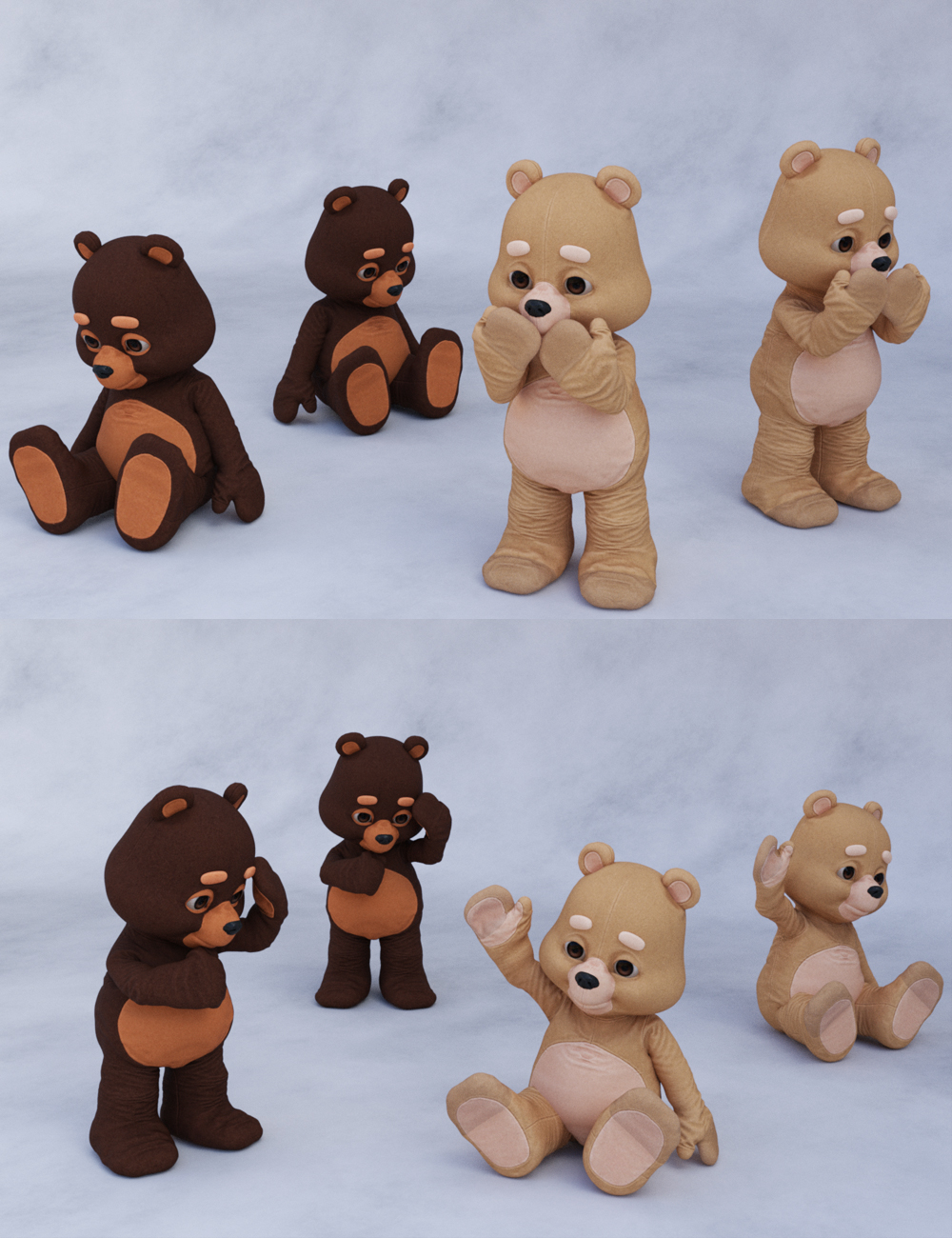 My Best Friend Teddy Poses for Teddy Bear | Daz 3D