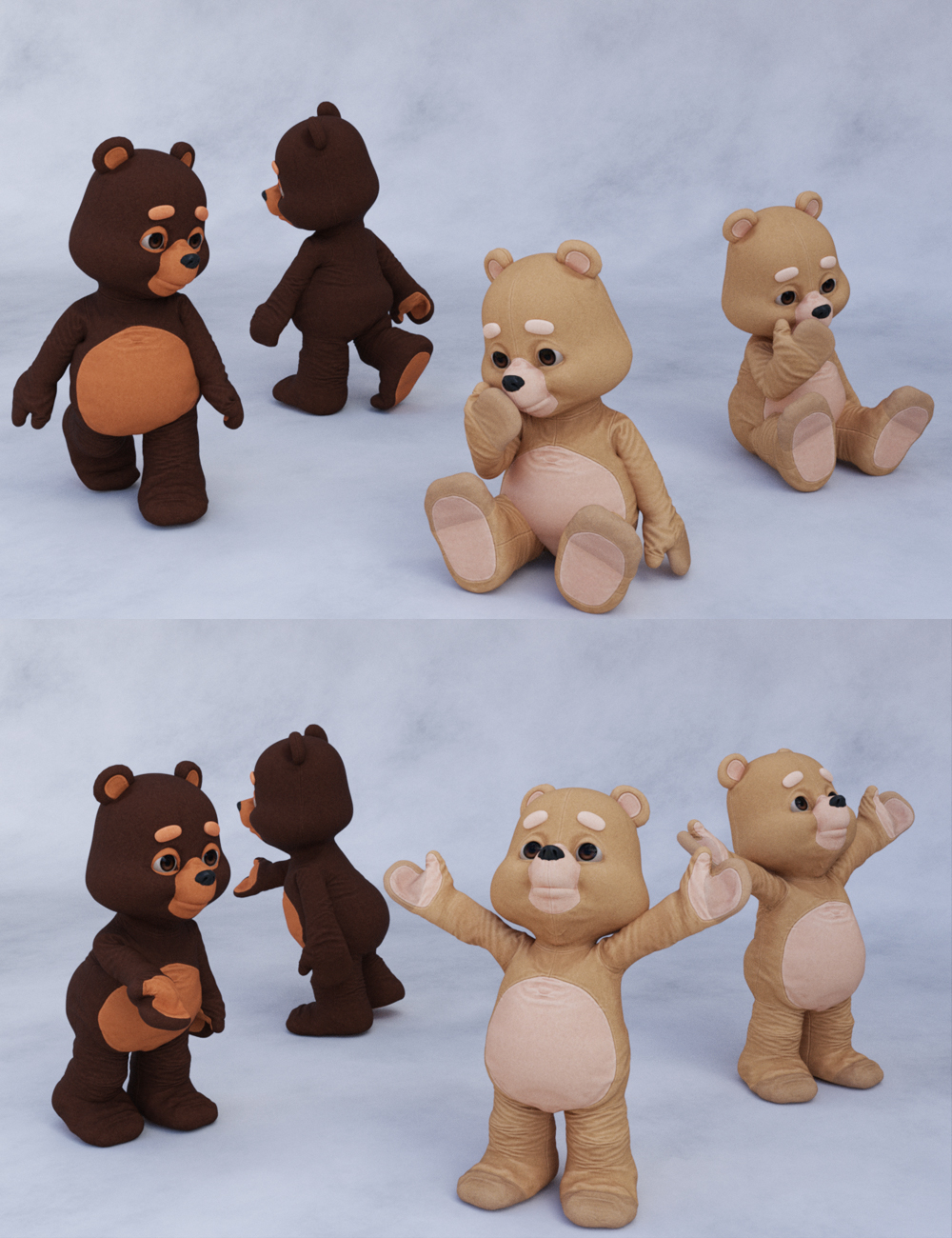 My Best Friend Teddy Poses for Teddy Bear | Daz 3D