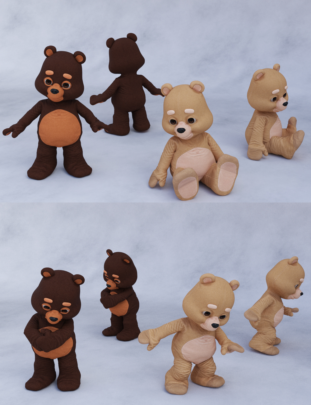 My Best Friend Teddy Poses for Teddy Bear | Daz 3D