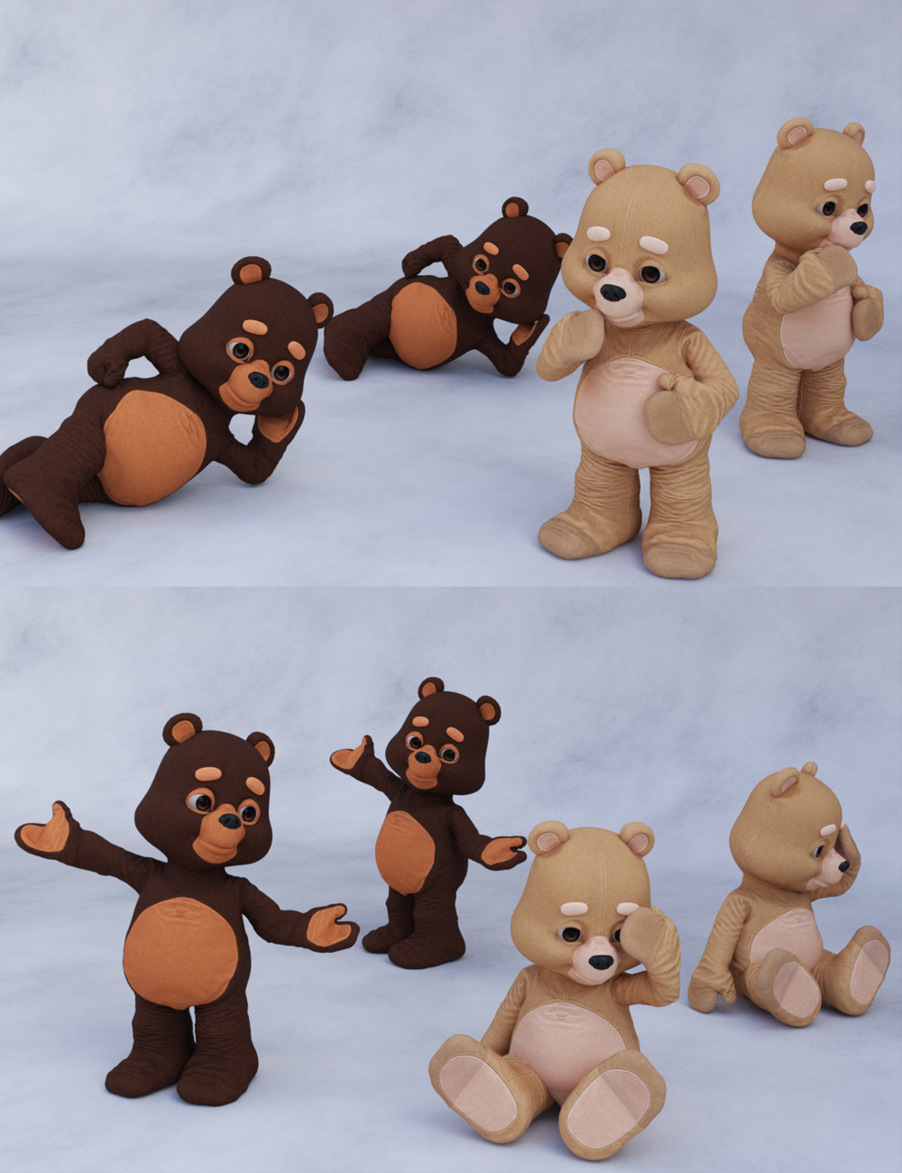 My Best Friend Teddy Poses for Teddy Bear | Daz 3D
