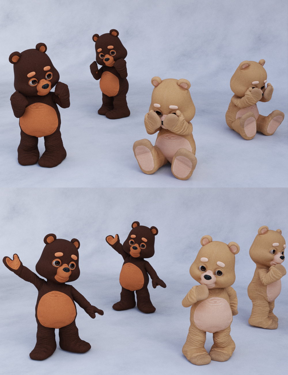 My Best Friend Teddy Poses for Teddy Bear | Daz 3D