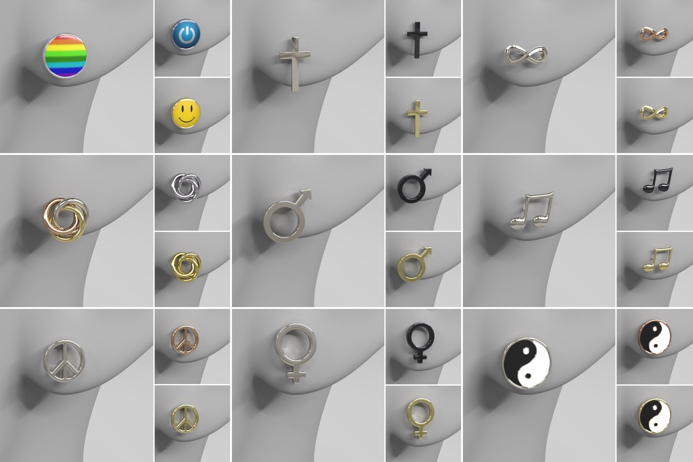 NG Ultimate Stud Earring Collection for Genesis 9, 8, and 8.1 | Daz 3D