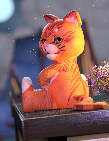 Kitty Kat Hierarchical Poses for FPE Plushies Kitty | Daz 3D