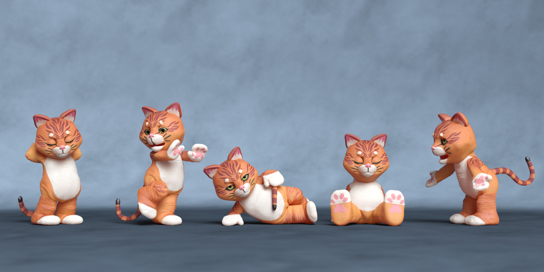 Kitty Kat Hierarchical Poses for FPE Plushies Kitty | Daz 3D