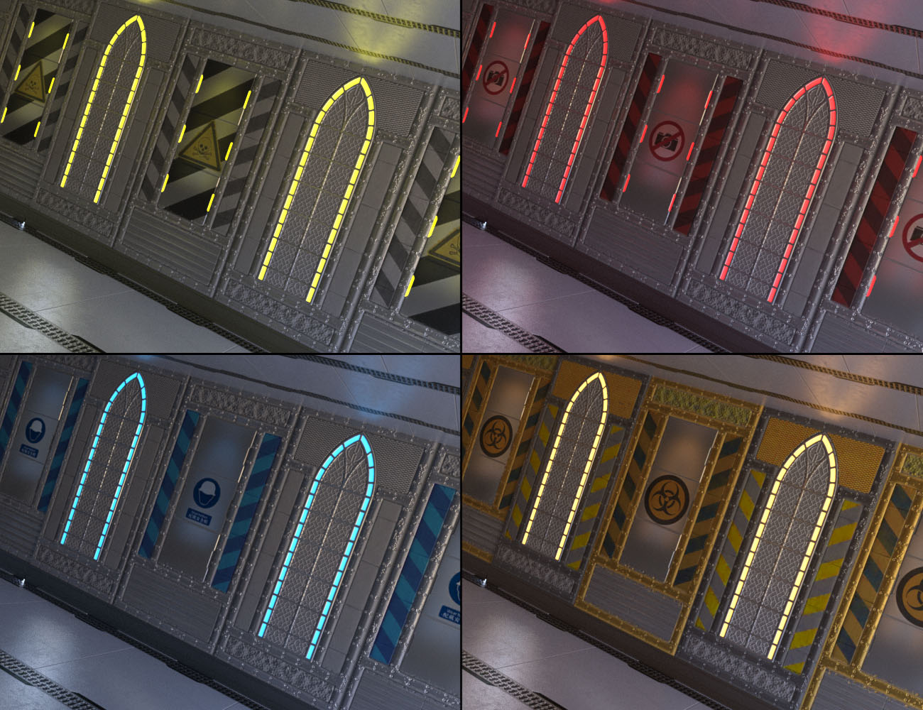 Medieval Sci-Fi Iray Wall Panel Shaders | Daz 3D