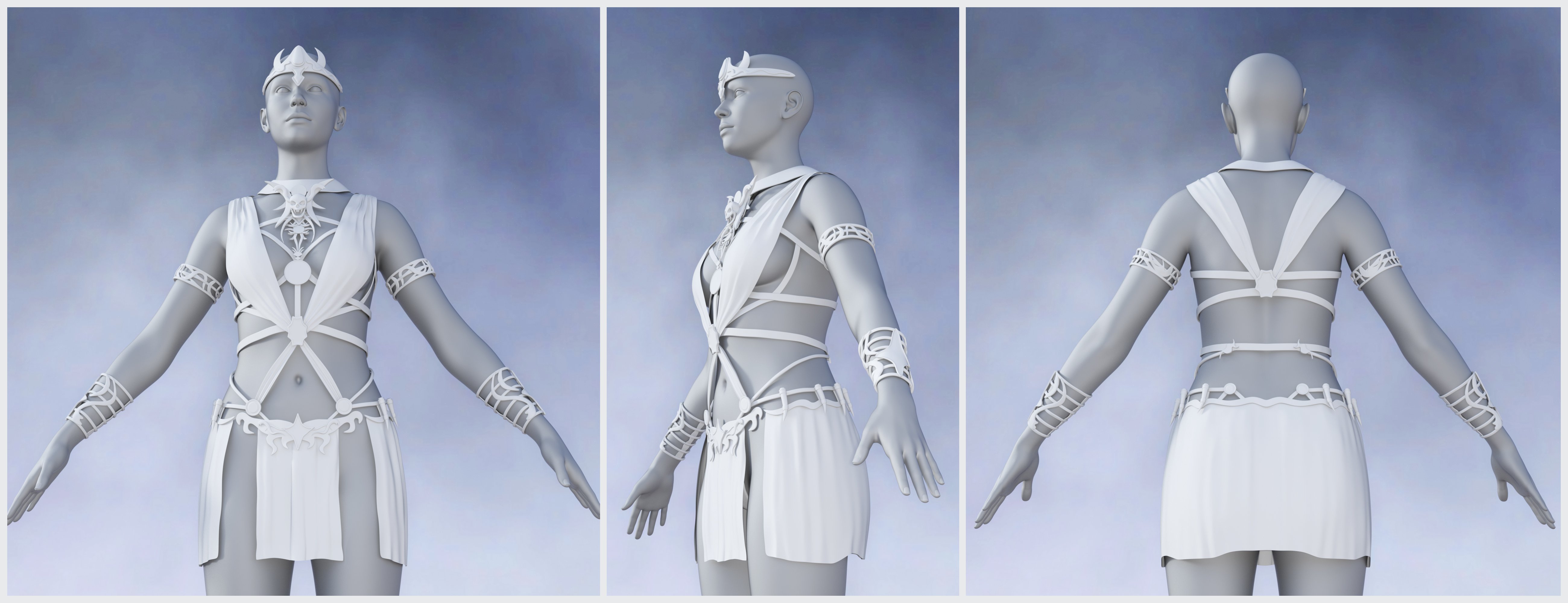 dForce EF Dark Priestess Outfit for Genesis 9 | Daz 3D