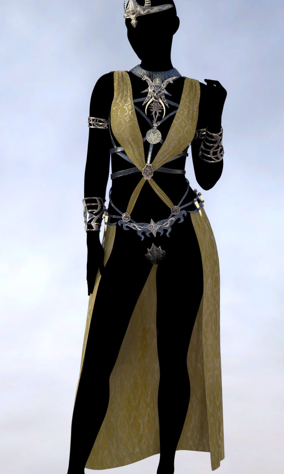 dForce EF Dark Priestess Outfit for Genesis 9 | Daz 3D