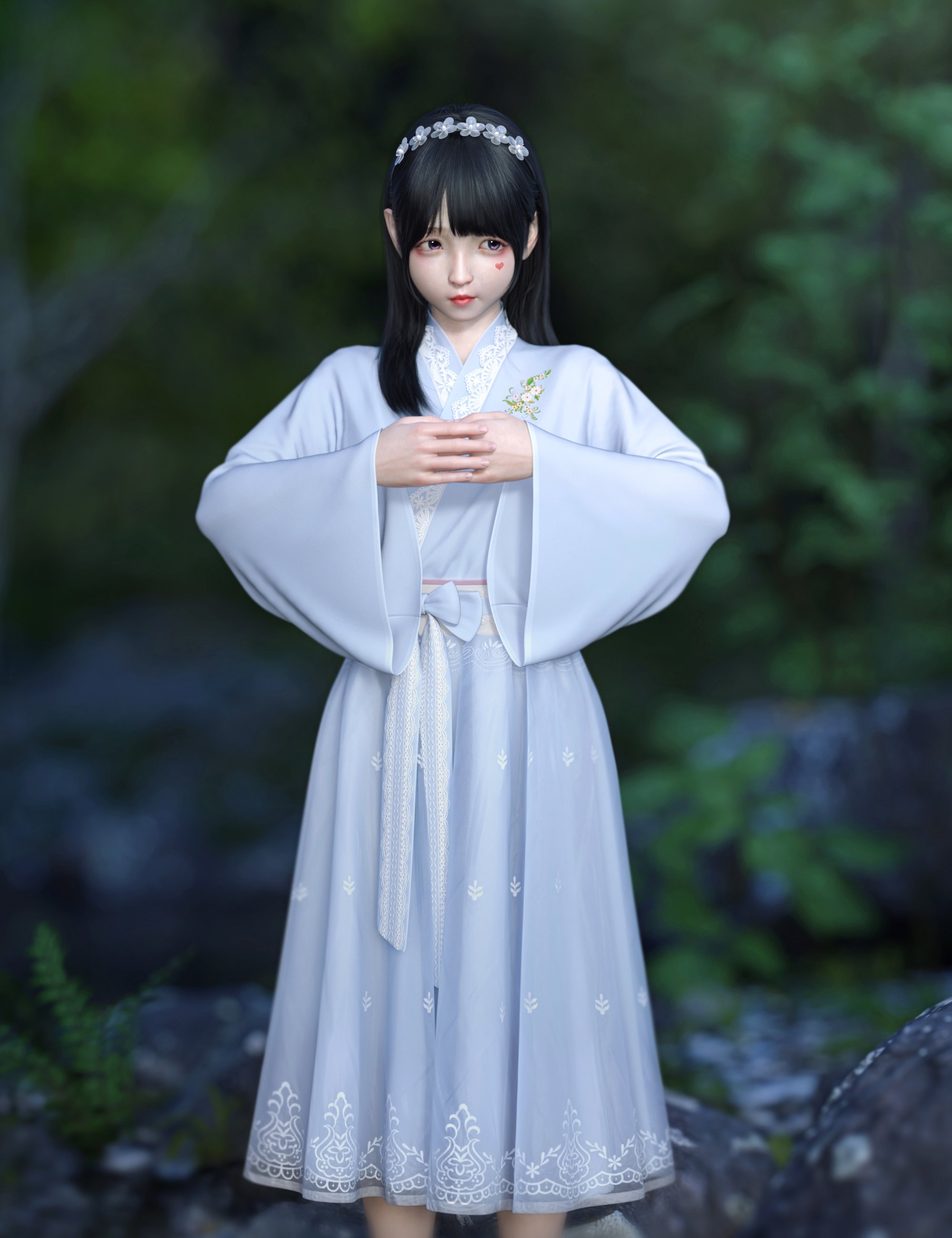 dForce SU Hanfu for Genesis 9, 8, and 8.1 | Daz 3D