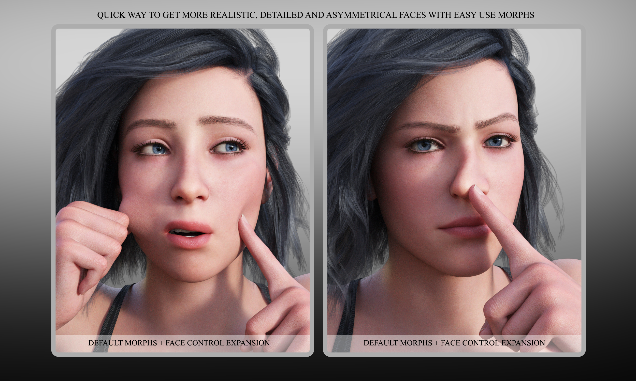 JW Face Control Expansion for Genesis 9 | Daz 3D