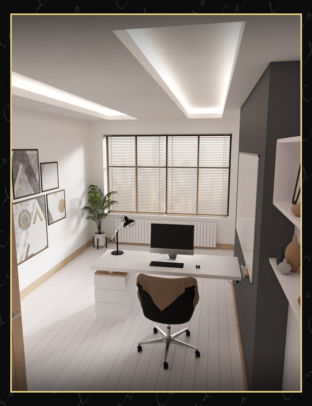 The Minimalist Home Office | Daz 3D