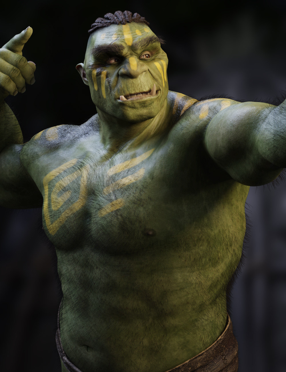 Oggara the Male Orc for Genesis 9 | Daz 3D