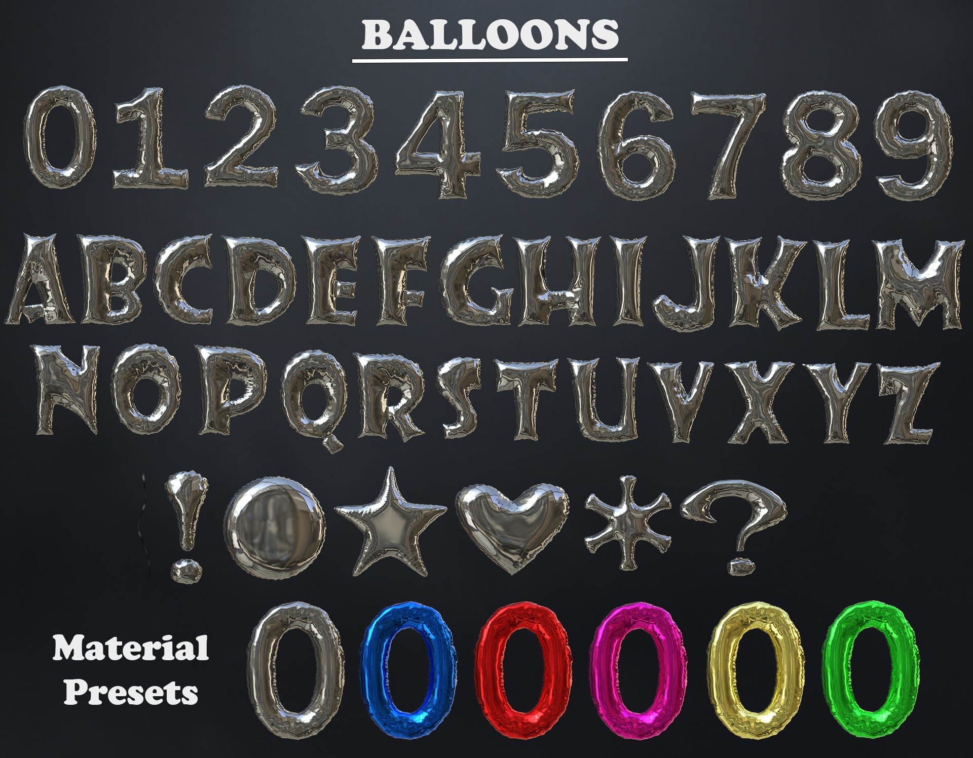 Balloons and Neons | Daz 3D