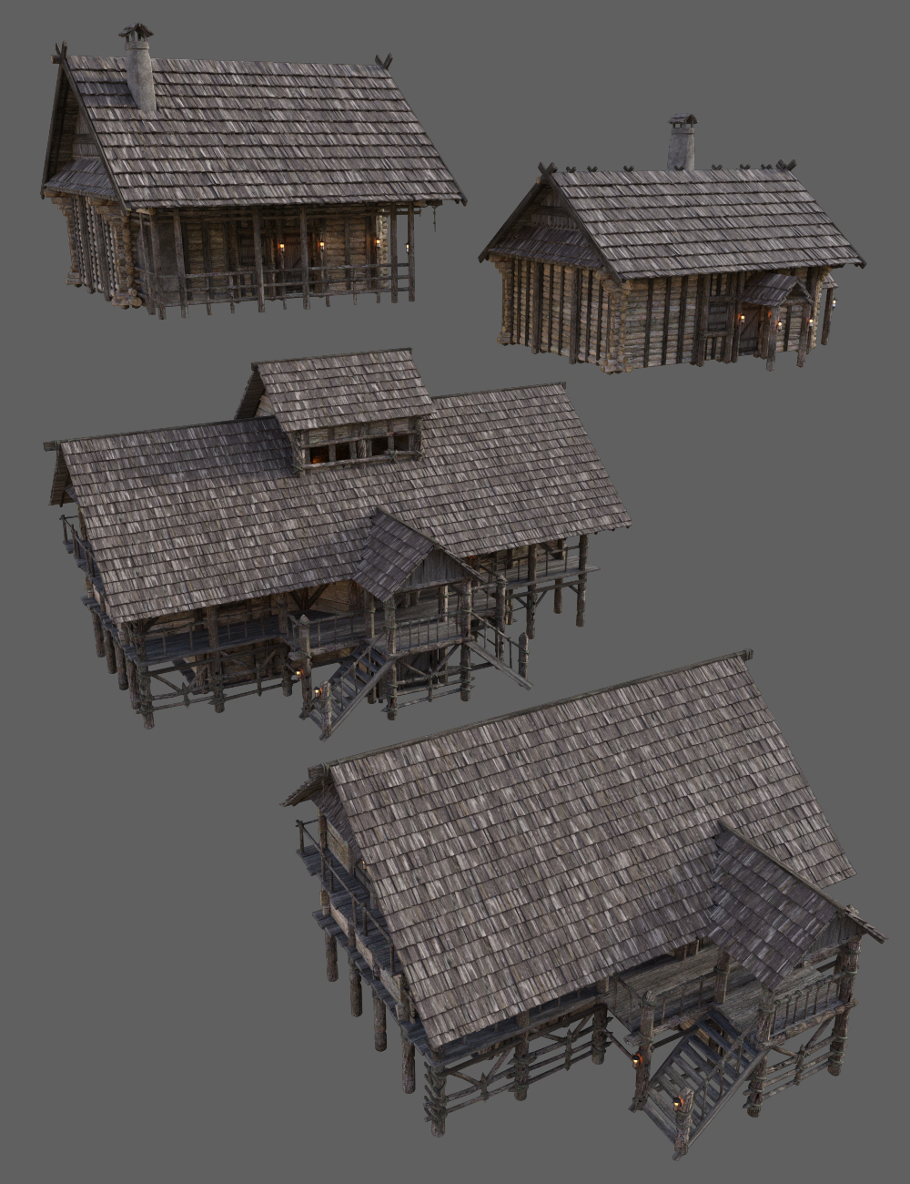 Tiled Cabins | Daz 3D