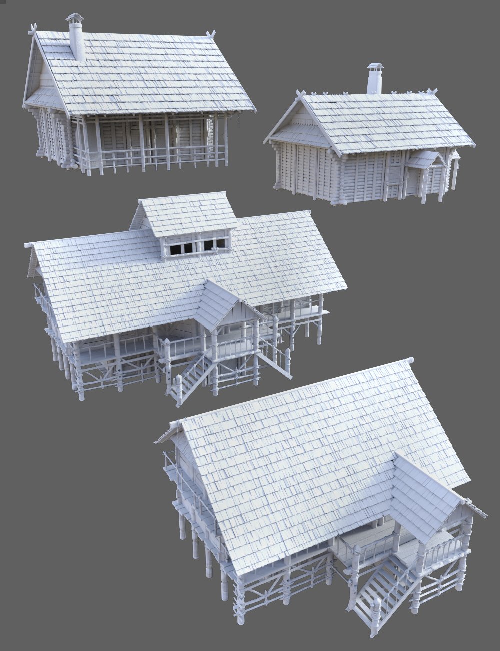 Tiled Cabins | Daz 3D