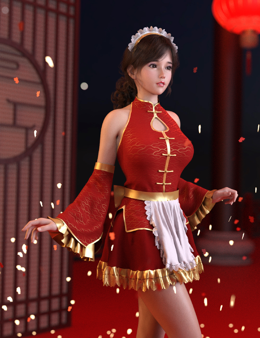 dForce MKTG Summer Maid Outfit for Genesis 8.1 and 9 | Daz 3D