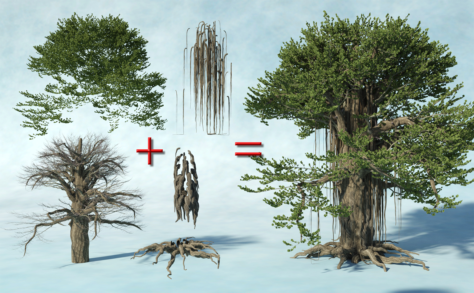 Banyan Trees - High Resolution Plants for Daz Studio | Daz 3D