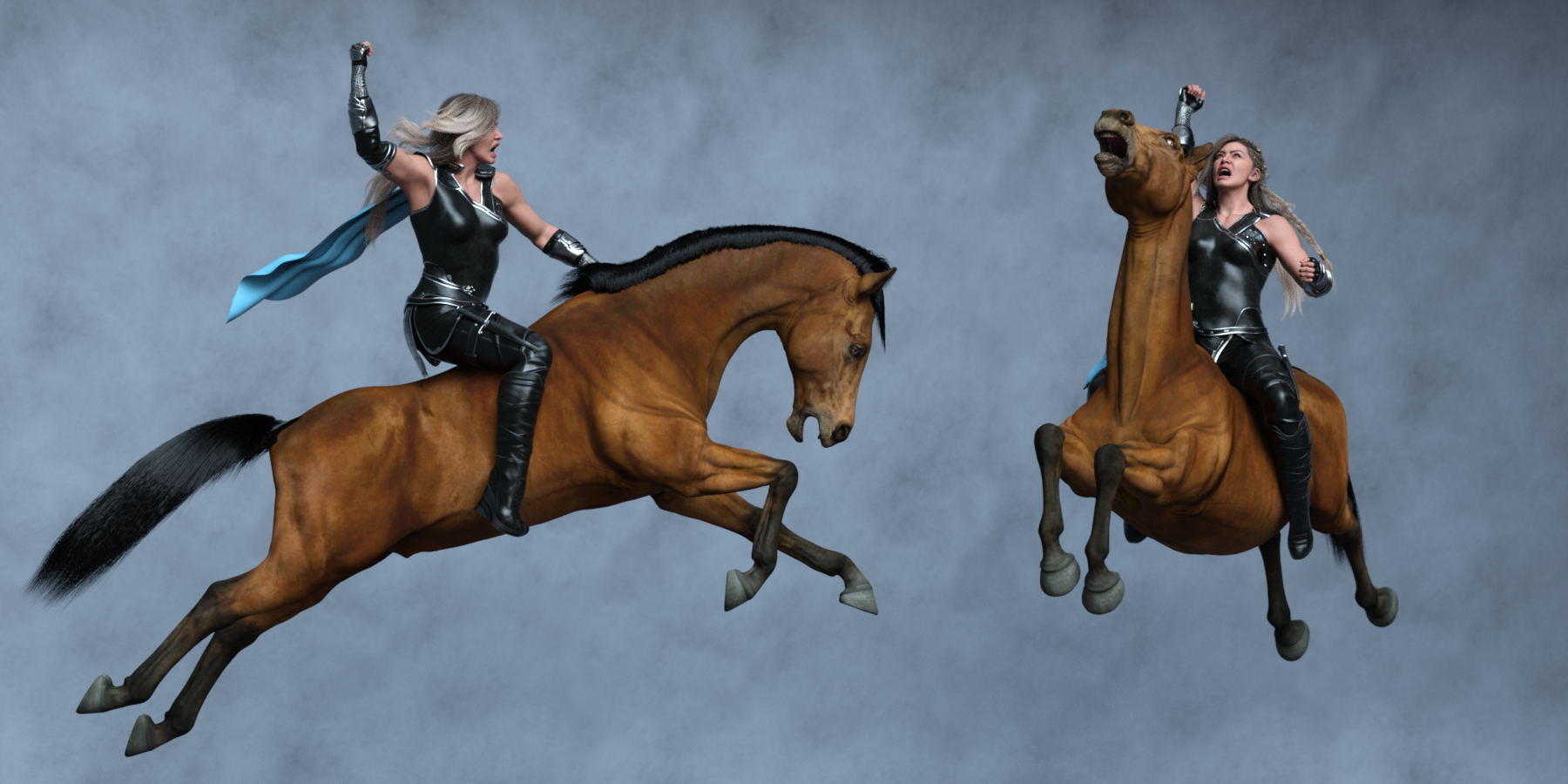 Odin's Helper Poses for Freja 9, Genesis 9, and Daz Horse 3 | Daz 3D