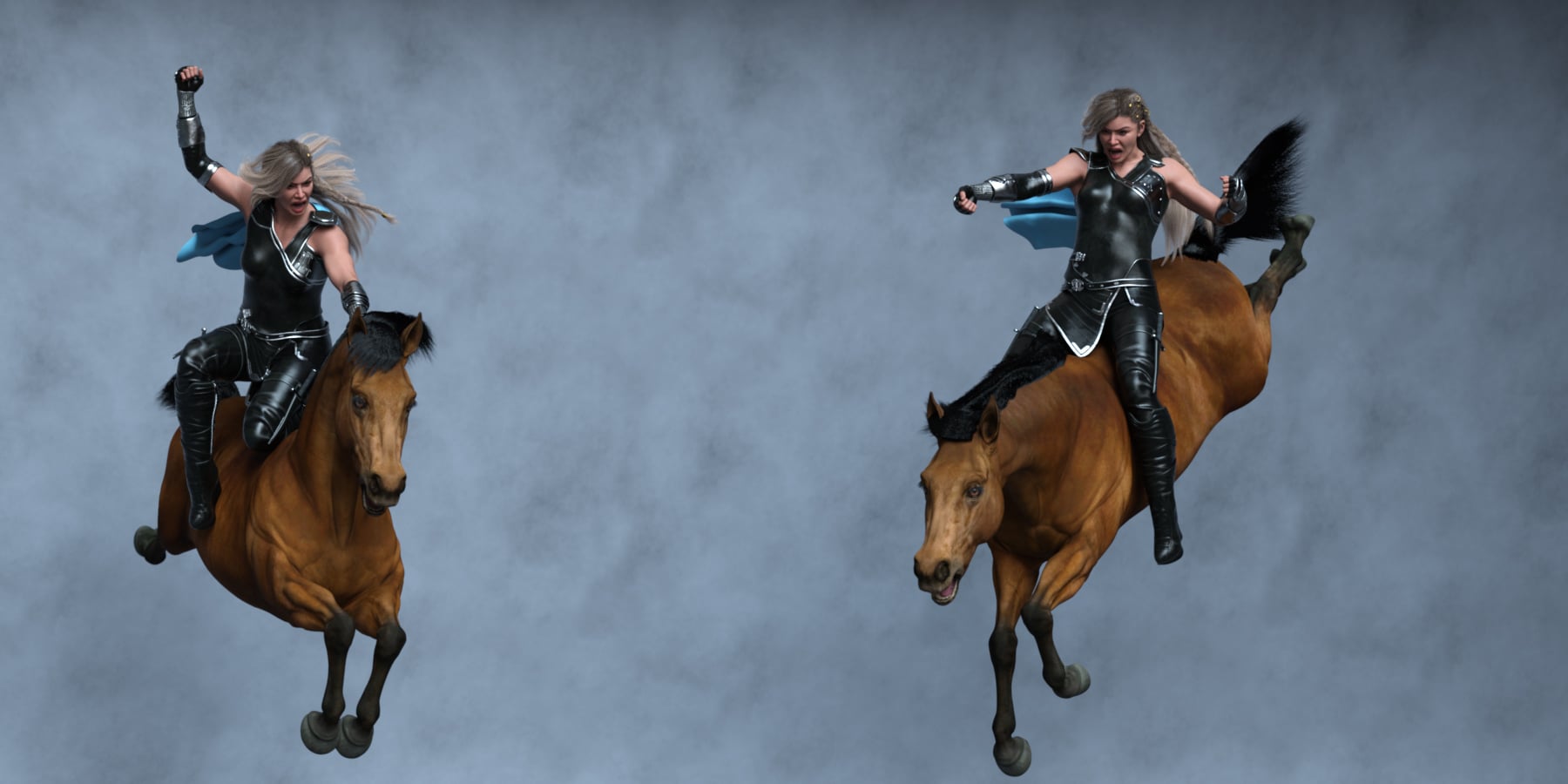 Odin's Helper Poses for Freja 9, Genesis 9, and Daz Horse 3 | Daz 3D