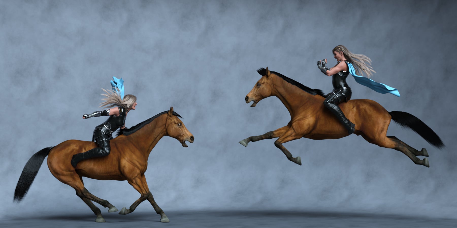 Odin's Helper Poses for Freja 9, Genesis 9, and Daz Horse 3 | Daz 3D