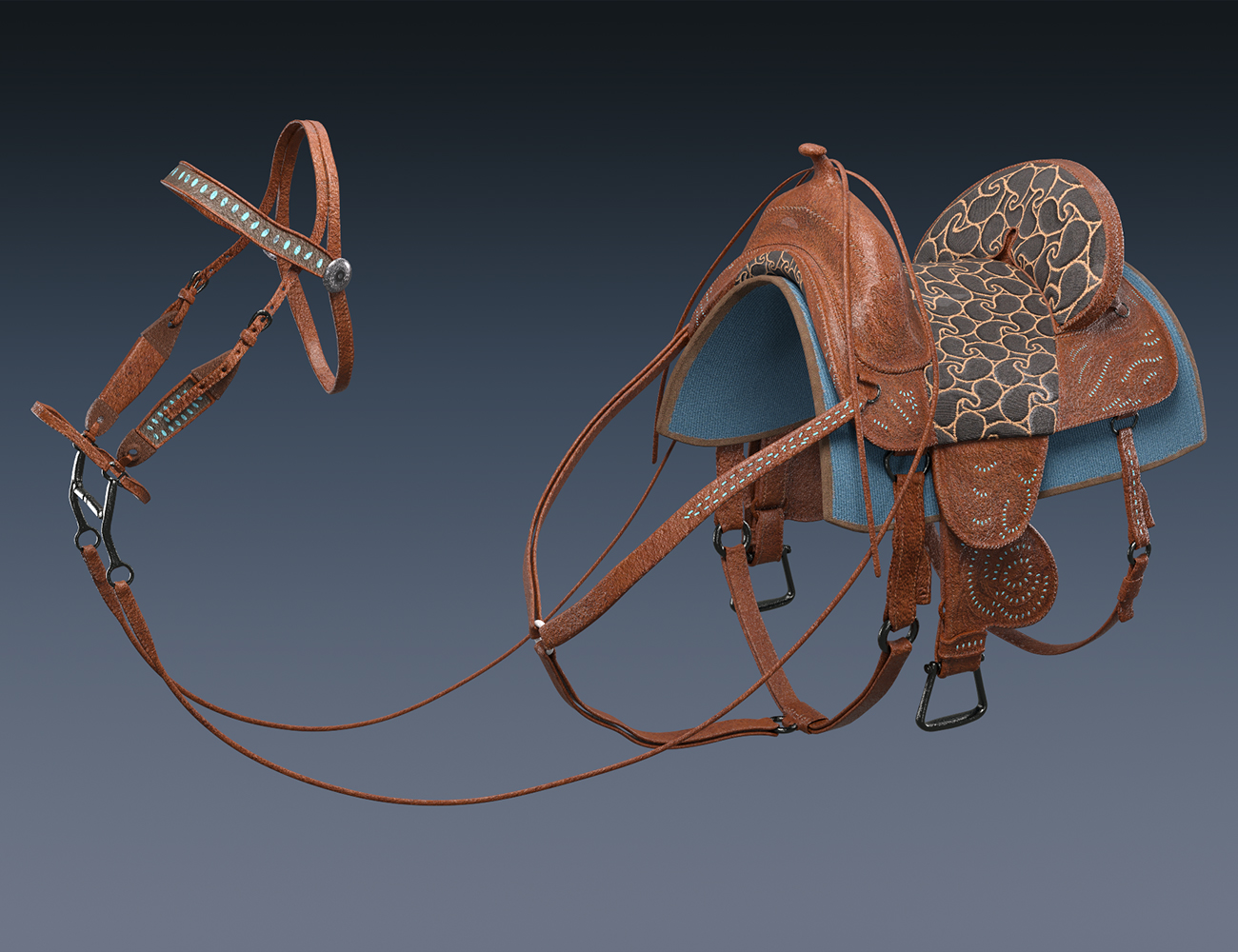Western Horse Tack Texture Expansion | Daz 3D