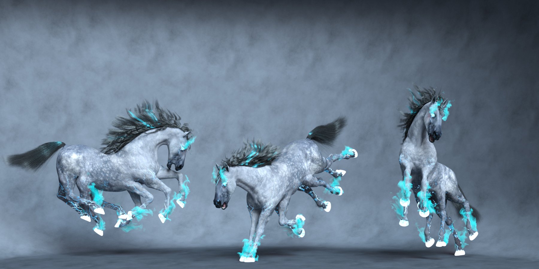 Odin's Horse Poses for Sleipnir | Daz 3D