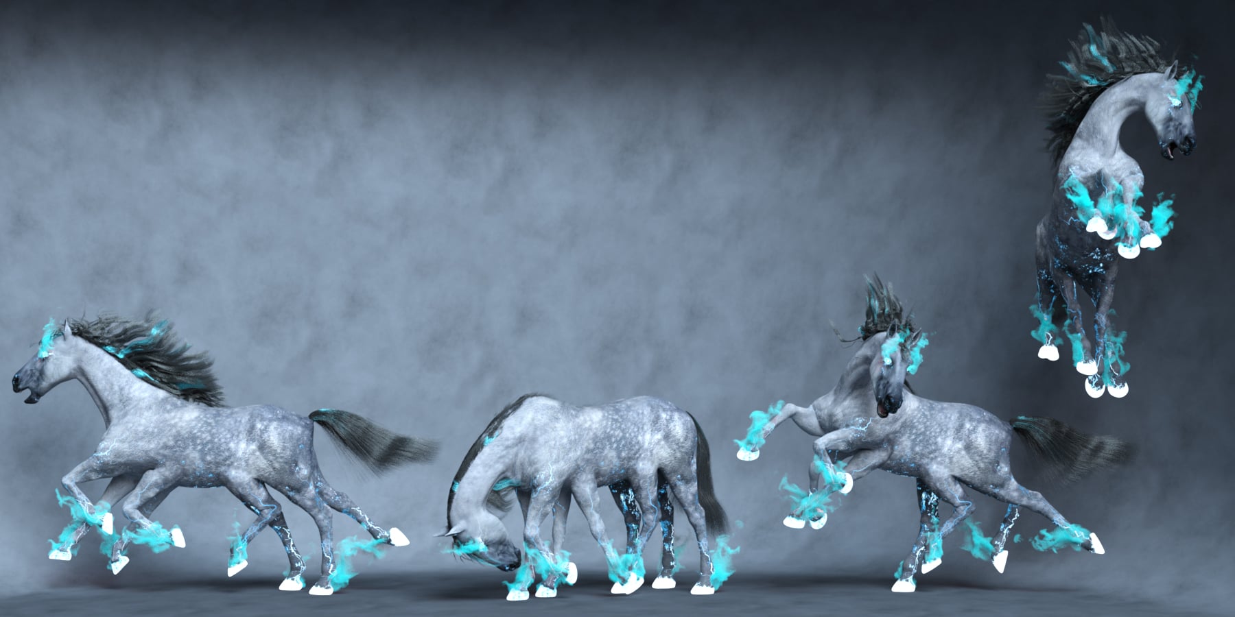 Odin's Horse Poses for Sleipnir | Daz 3D