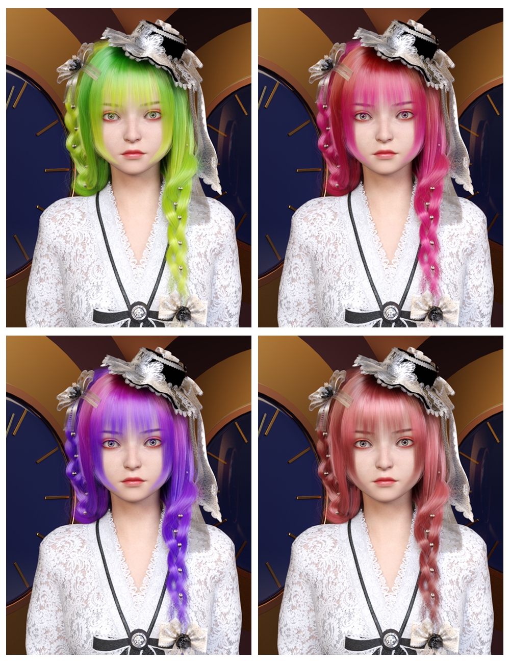 Zou Hair for Genesis 9 | Daz 3D