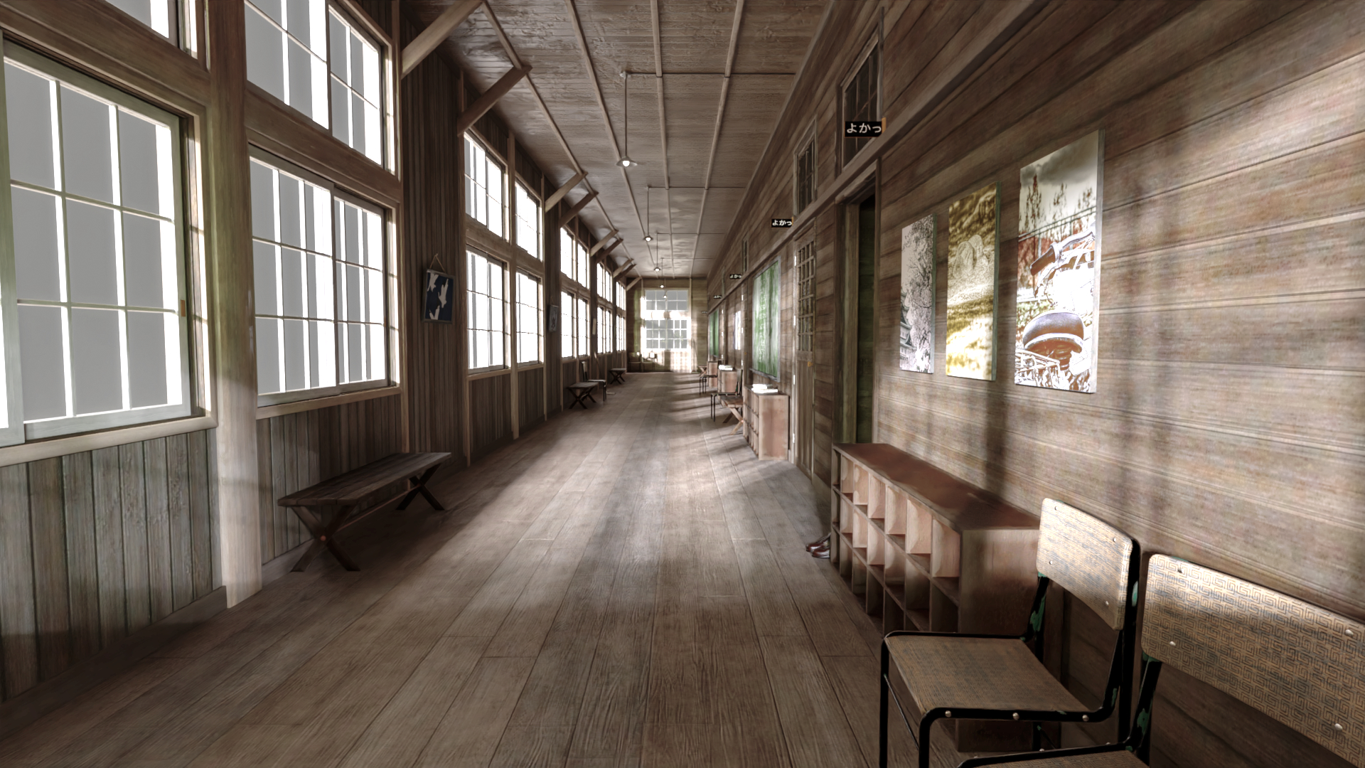 Japanese Classroom Corridor | Daz 3D