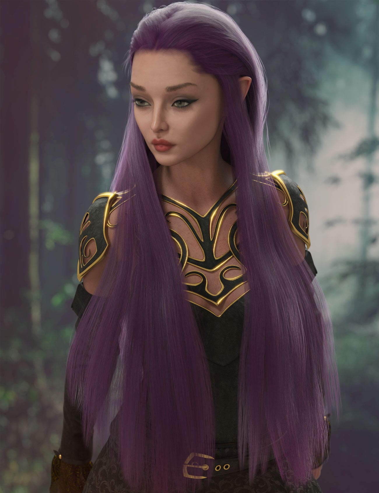 Elathlaen Hair for Genesis 9 | Daz 3D
