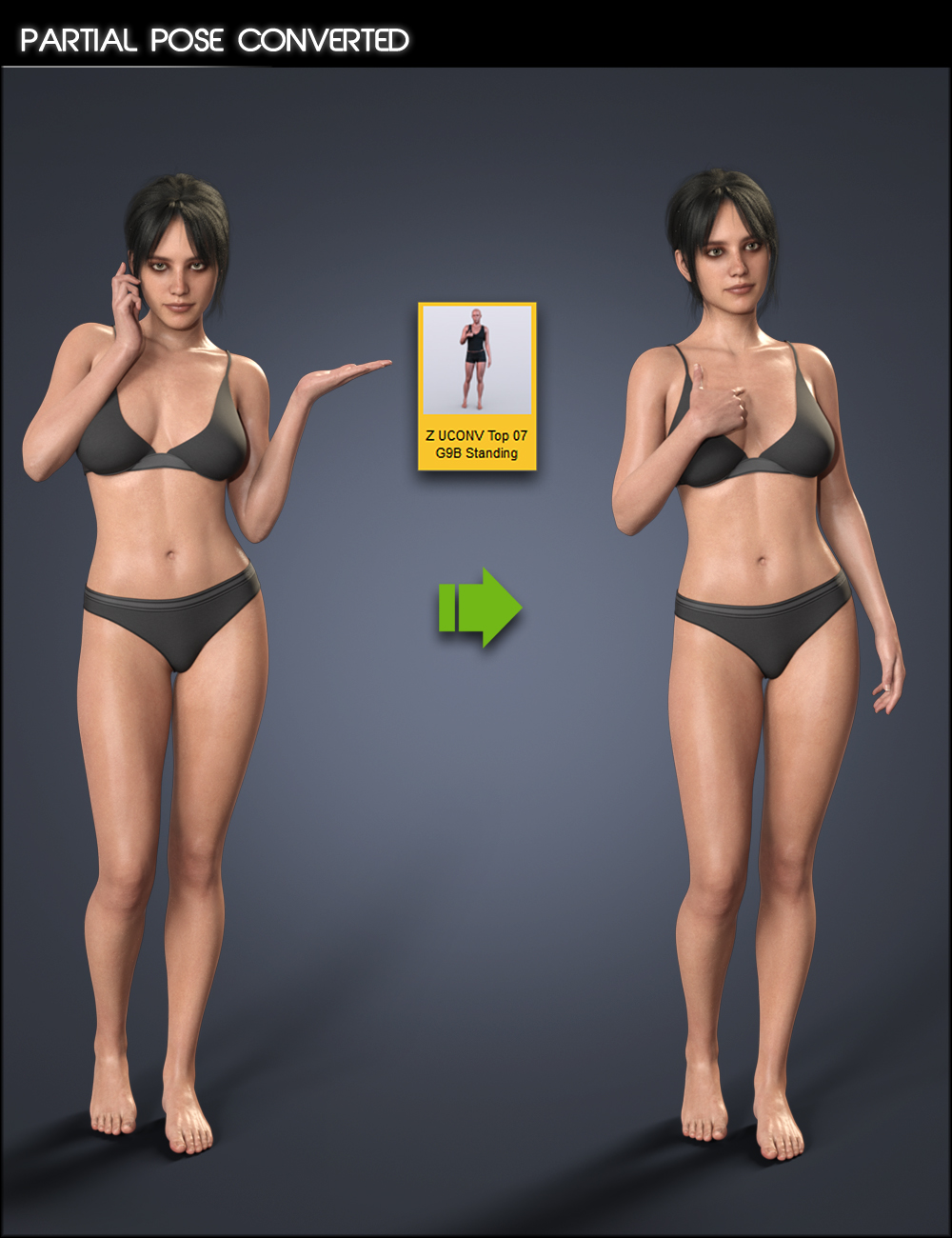 Genesis 9 to 3 and 8 Pose Converter | Daz 3D