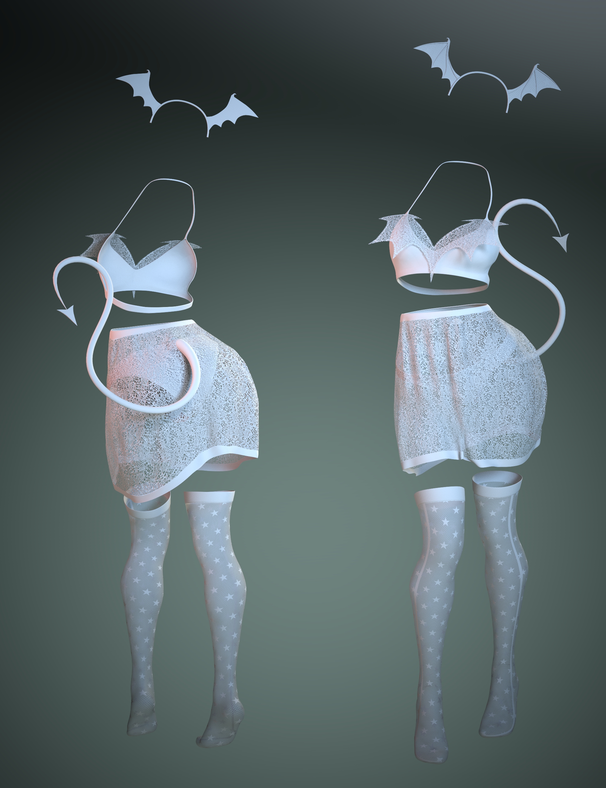 dForce Bat Lady Outfit Textures | Daz 3D