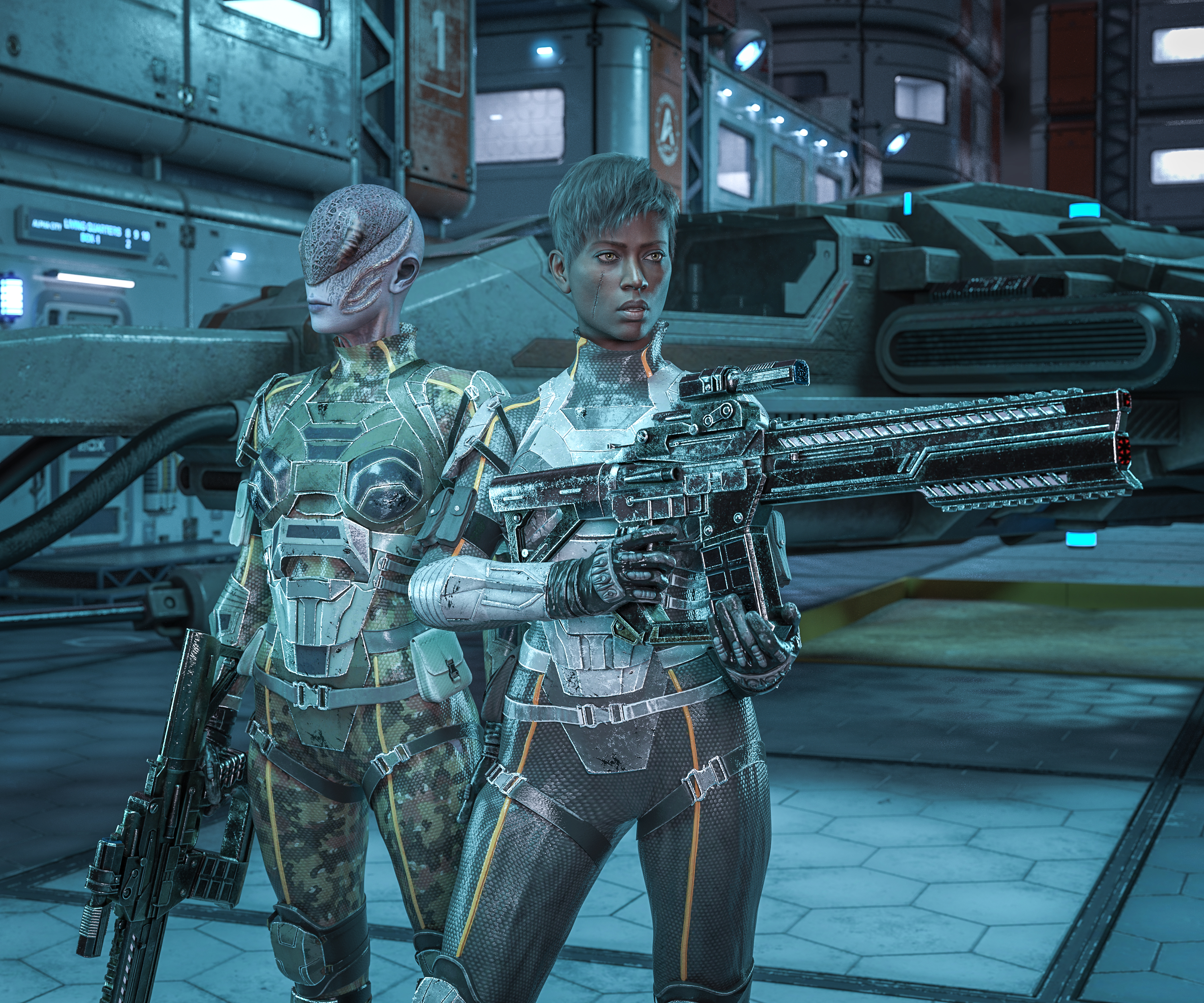 Angela 9 Hd Space Infantry Daz 3d