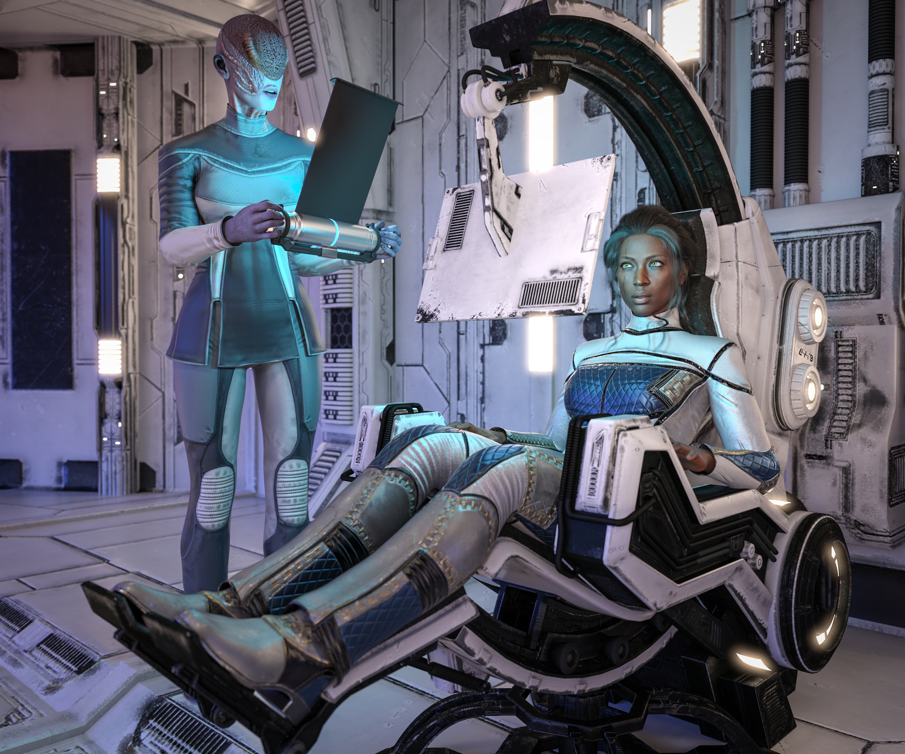 Angela 9 HD Space Infantry | Daz 3D