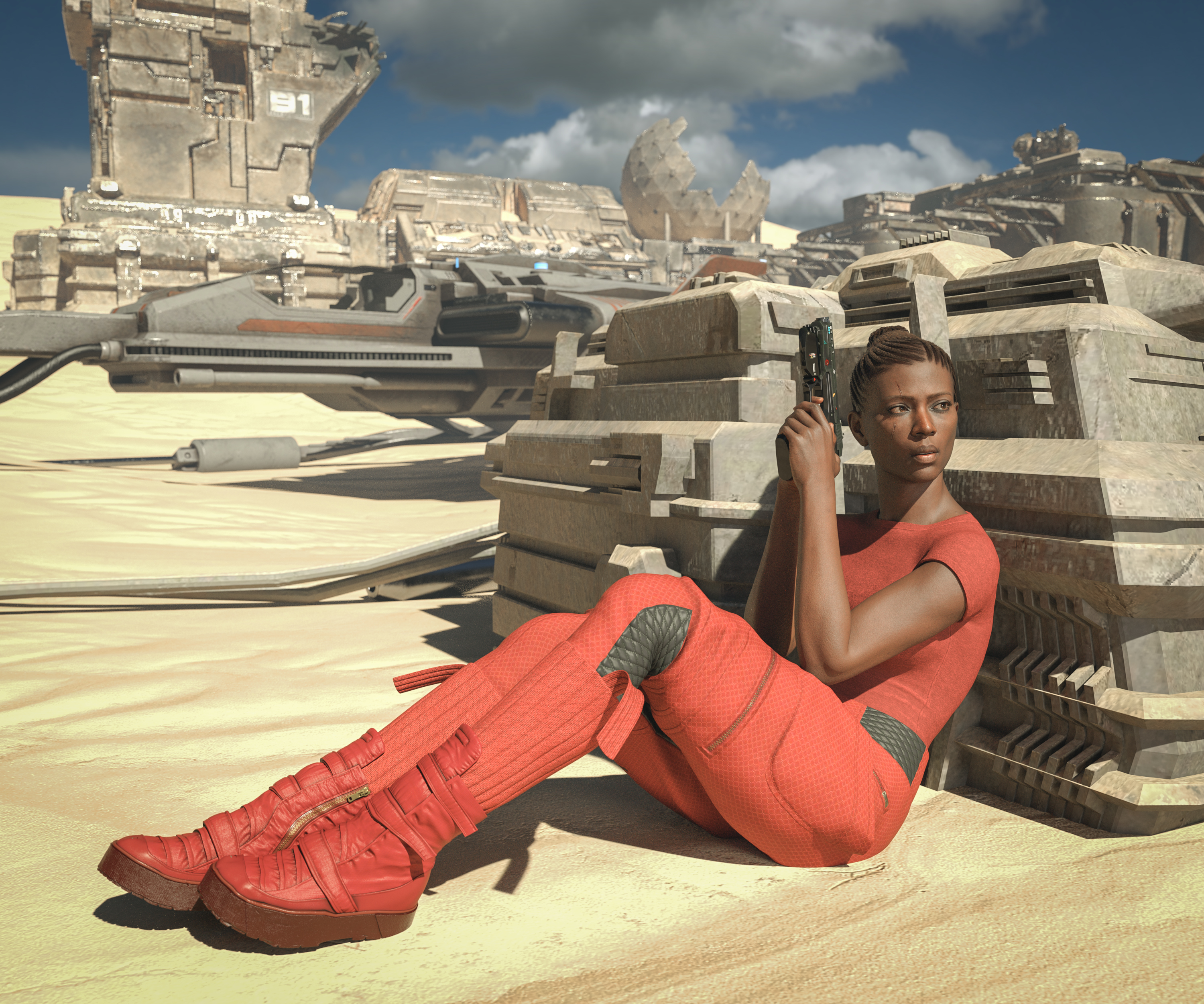 Angela 9 Hd Space Infantry Daz 3d