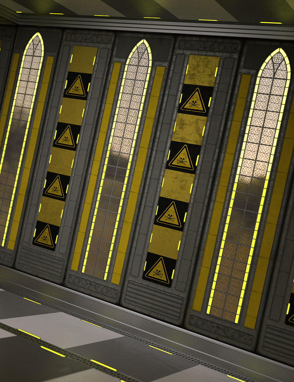 Medieval Sci-Fi Iray Wall Panel Shaders Vol 2 | Daz 3D