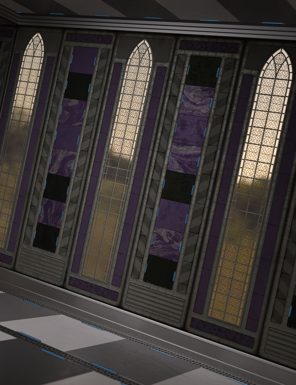 Medieval Sci-Fi Iray Wall Panel Shaders Vol 2 | Daz 3D