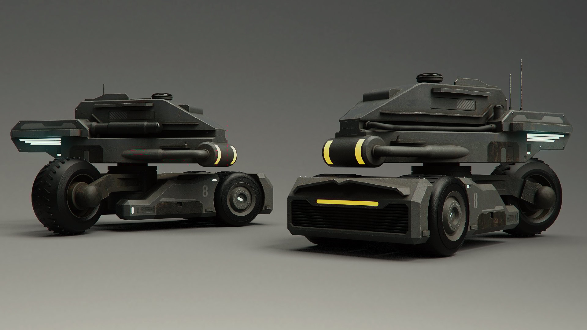 Sci-fi 3 Wheels | Daz 3D