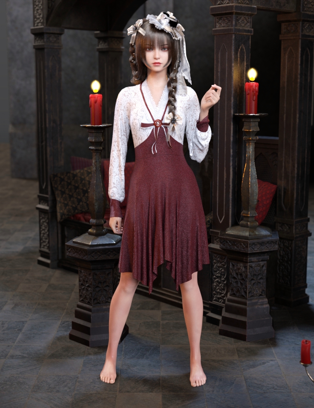 Zou Character, Hair, and Outfit Bundle for Genesis 9 | Daz 3D