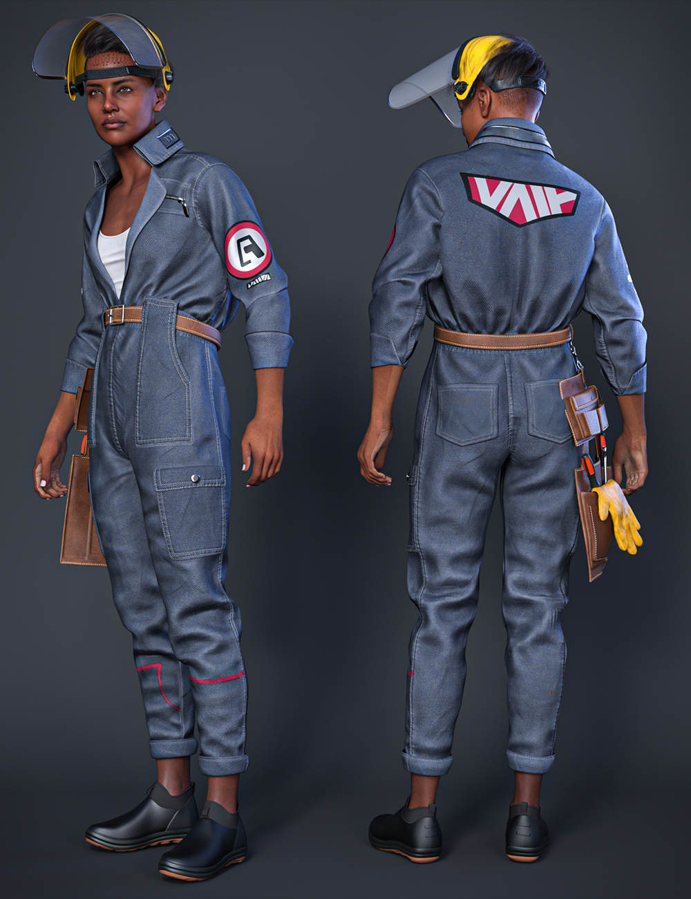 Worker Uniform Outfit for Genesis 9 | Daz 3D