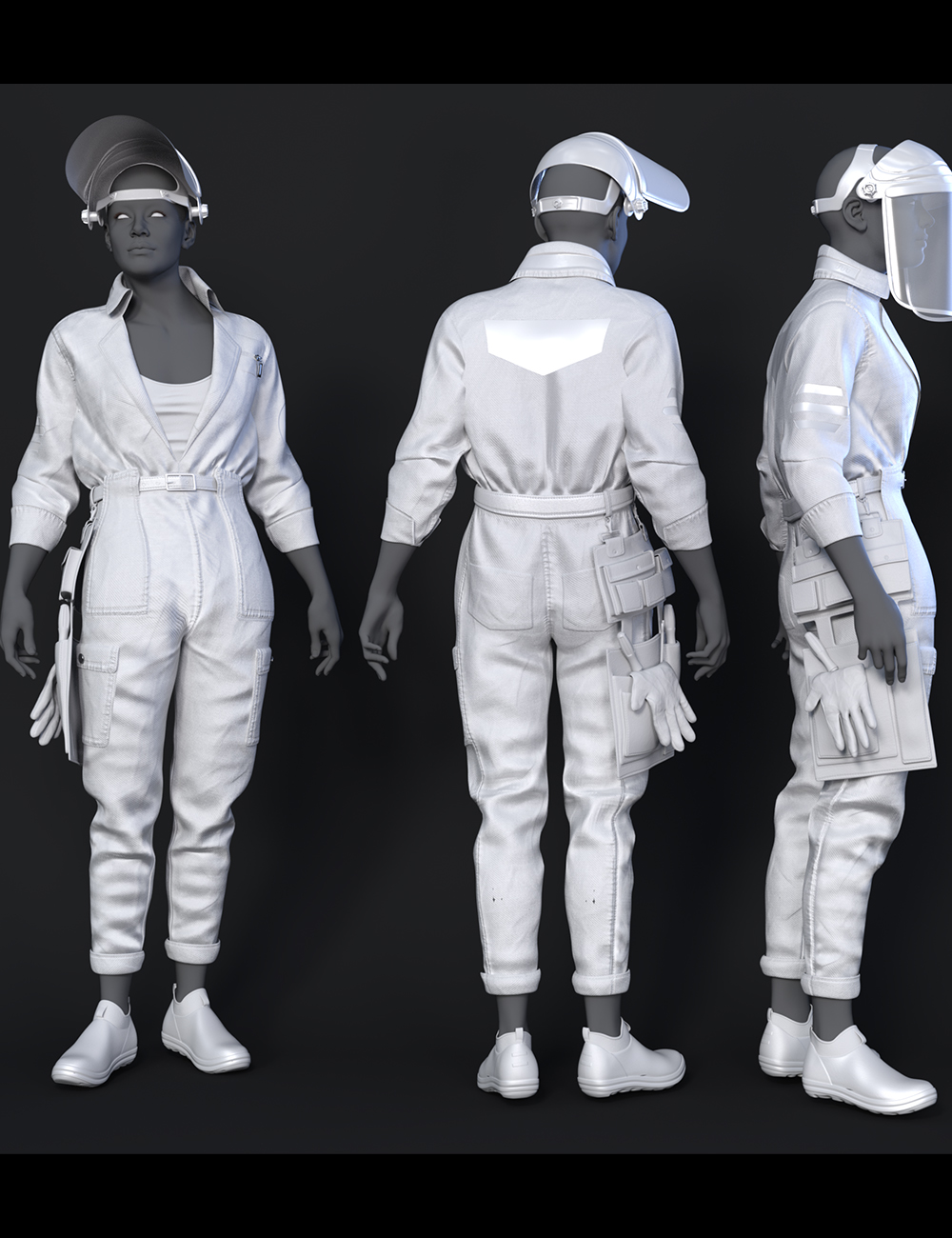 Worker Uniform Outfit for Genesis 9 | Daz 3D