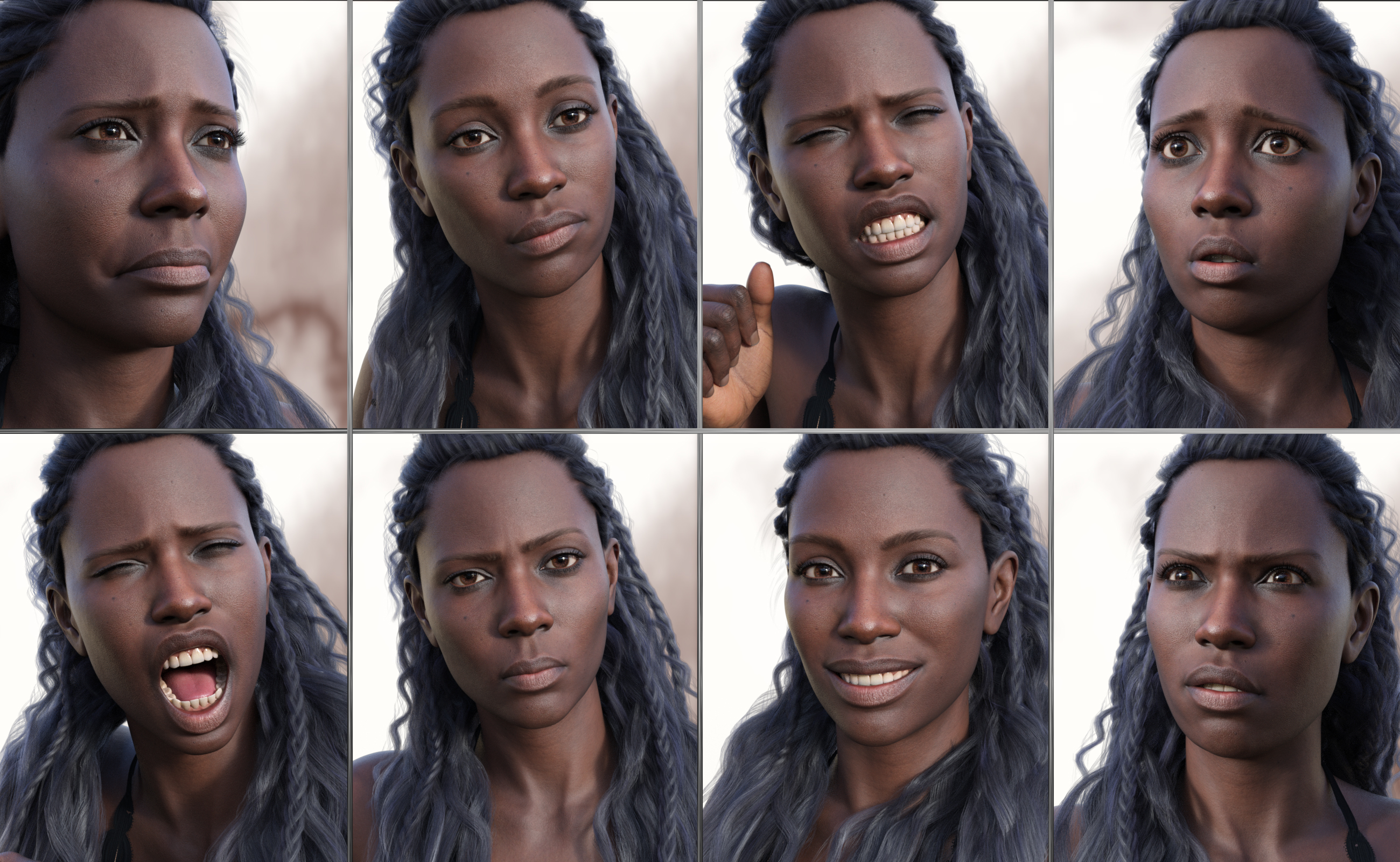 JW Empowered Expressions for Angela 9 | Daz 3D