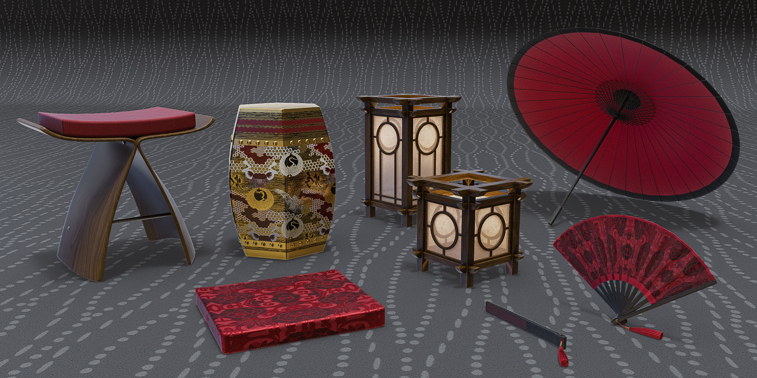 Japanese Portrait Studio and Props | Daz 3D