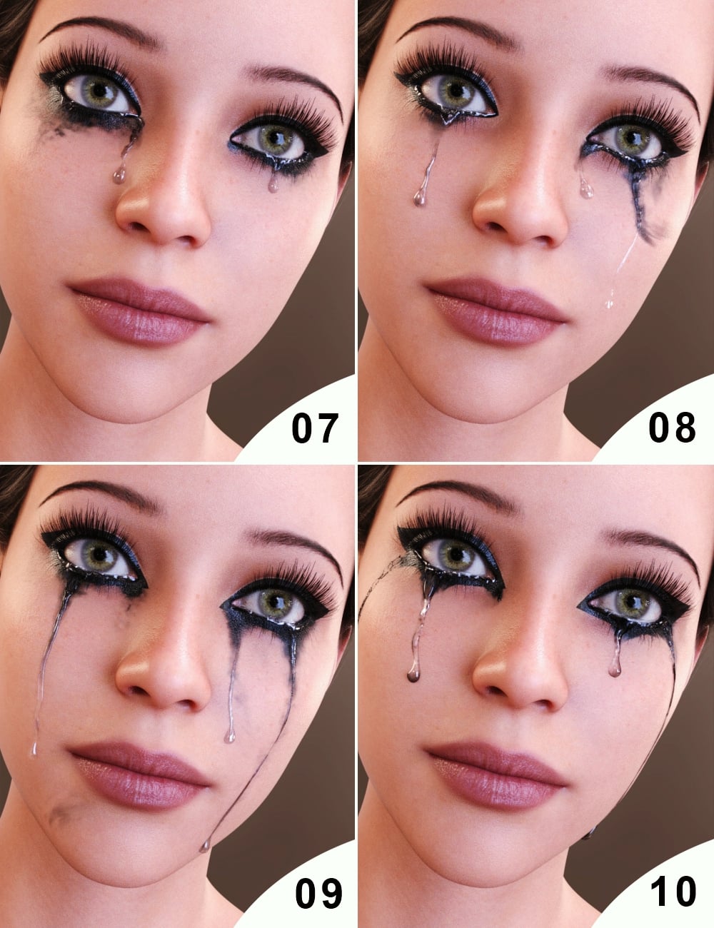 Tears With Mascara for Genesis 9 | Daz 3D
