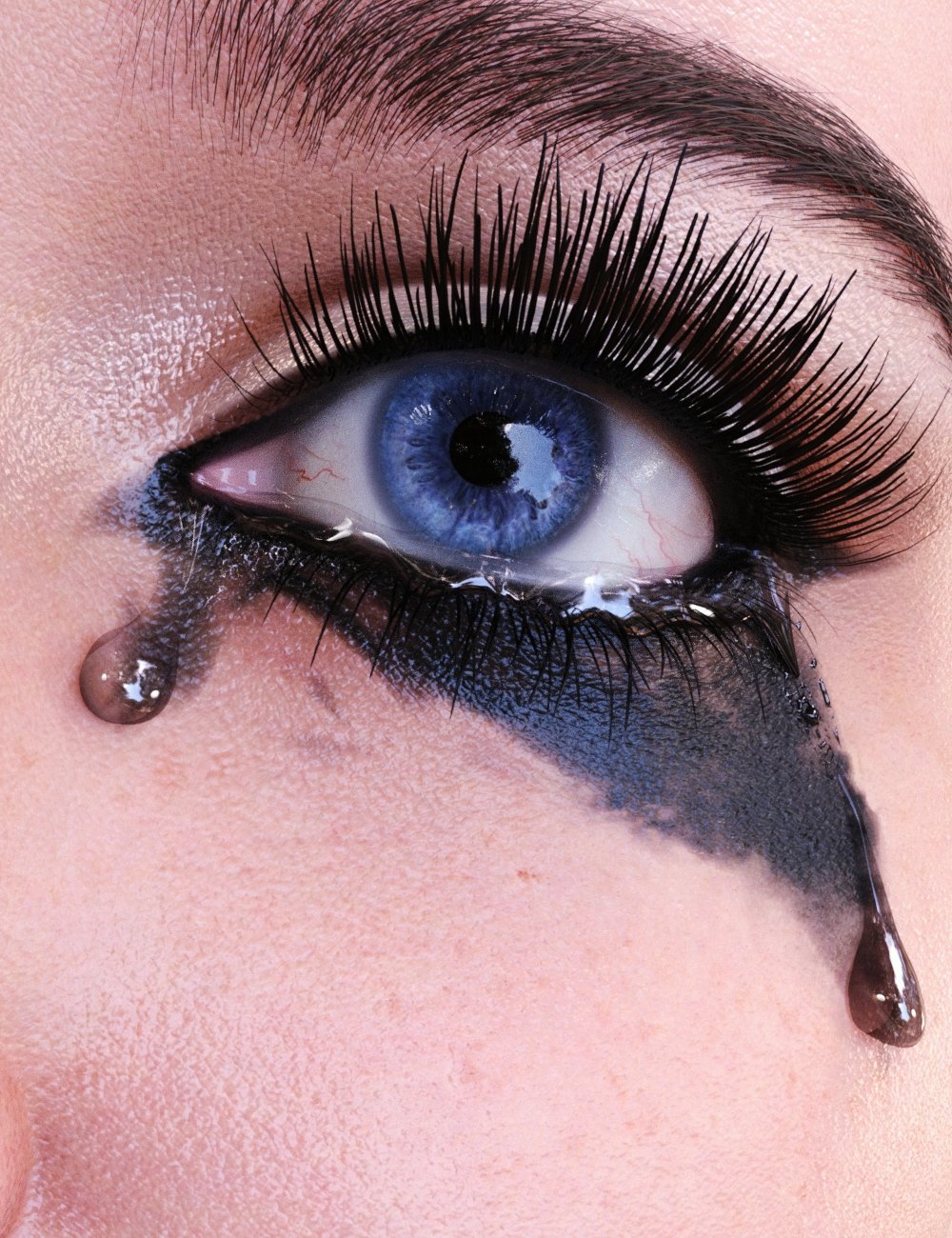 Tears With Mascara for Genesis 9 | Daz 3D