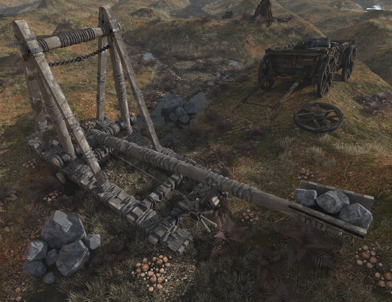 Medieval Catapults | Daz 3D