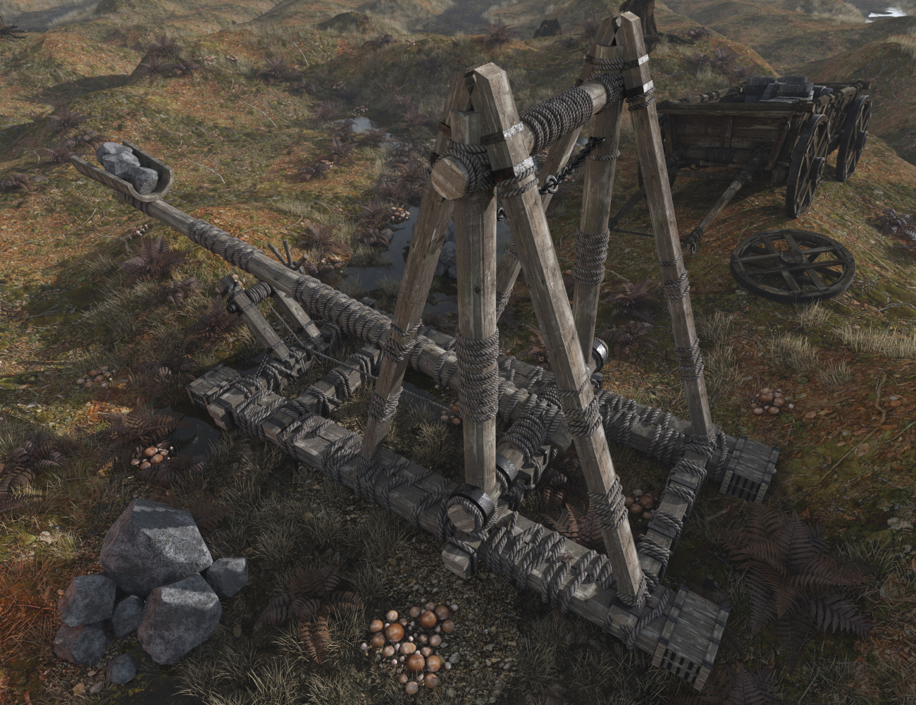 Medieval Catapults | Daz 3D